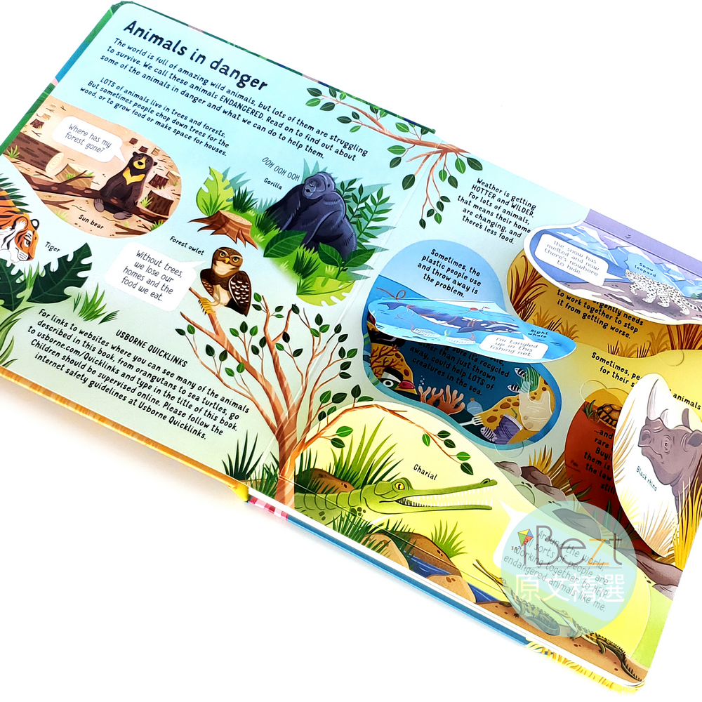 Look inside Animals in Danger 動物探索小百科｜媽咪愛