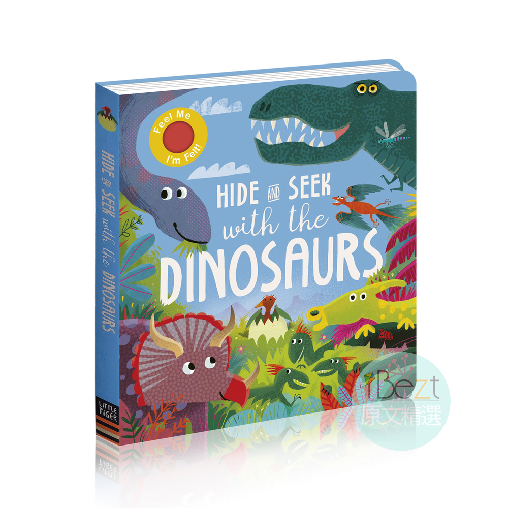 With the Dinosaurs Hide and Seek躲貓貓觸摸硬頁書｜媽咪愛